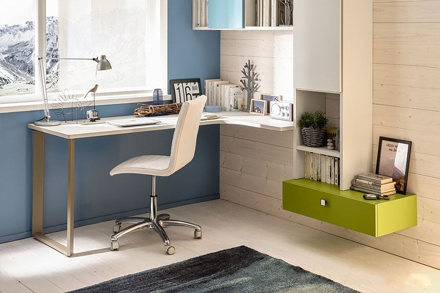 Parete attrezzata con angolo studio: 6 esempi da copiare
